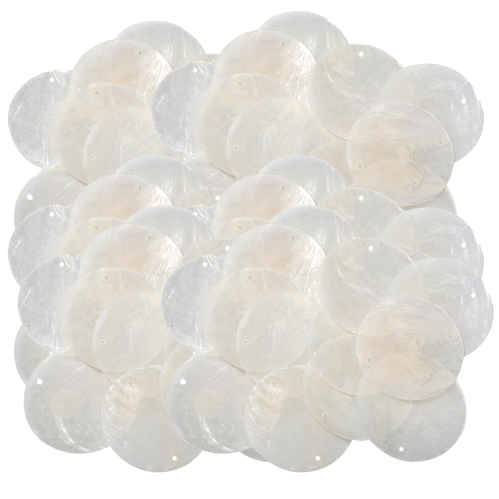 KFZDCG 120 Pcs Round Capiz Shells, 2 Inches Round Natural Capiz Sea ...