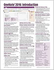OneNote 2016 Introduction Quick Reference Guide - Windows Version ...