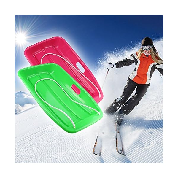 AGPtek Winter Durable Lightning Sled Boat Shape Snow Sled Sledge ...