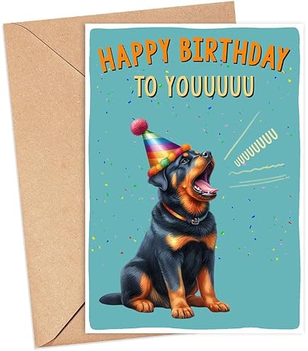 Crazytops Rottweiler - Tarjetas Emergentes Divertidas De