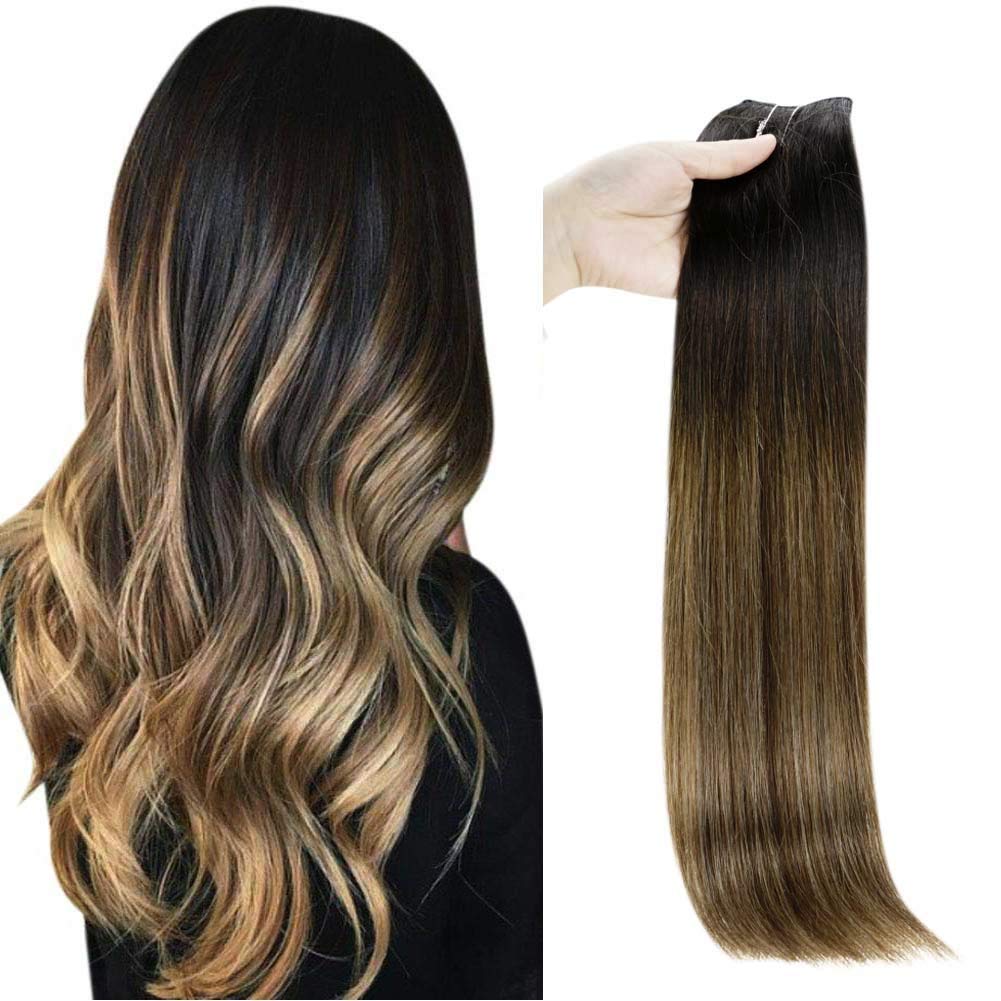 Amazon.com : Halo Extensions Full Shine Human Hair Hidden Crown Hair ...