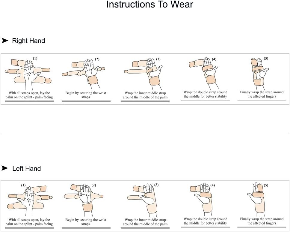 Boxer Finger Splint – Padded Support Brace with Removable Splint for ...