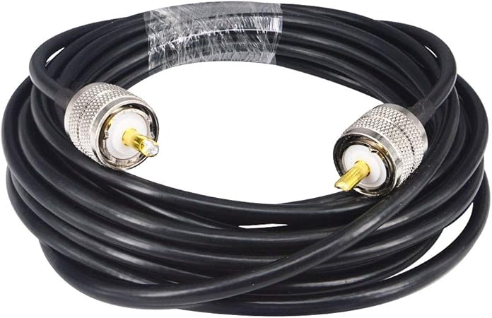 Amazon.com: 50 Ohm UHF Male Antenna Cable 16ft Low Loss RG58 Coax Cable ...