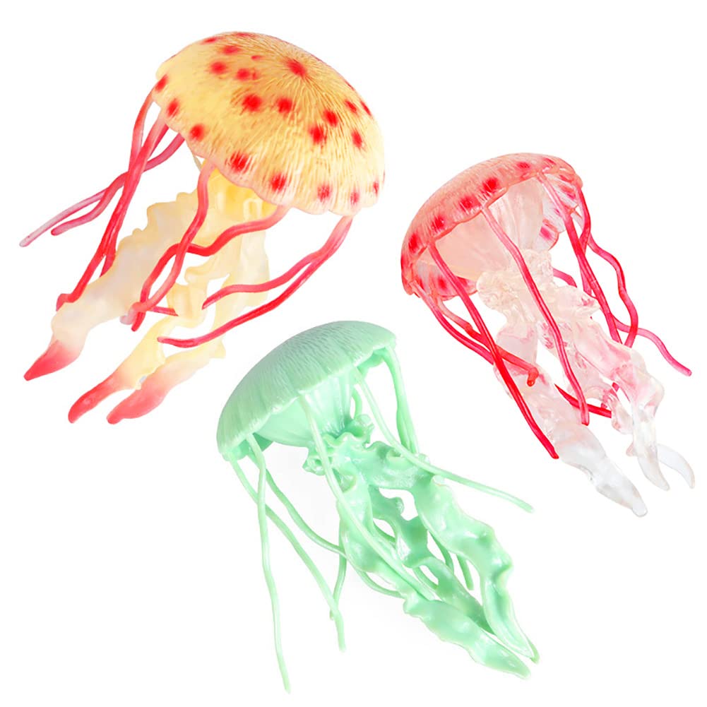 Mua Hiawbon 3 Pcs Realistic Jellyfish Figurine Models Artifical Plastic ...