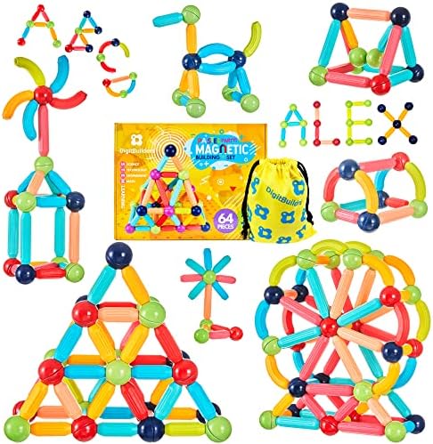 سعر BrainSpark 64PCS DigitBuilders, Fun & Educational Magnetic Building ...