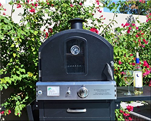 Pacific Living Outdoor Large Capacity Gas Oven with Pizza Stone, Smoker ...