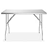 GRIDMANN Stainless Steel Folding Table 48 x 24 Inch, NSF Kitchen Prep ...