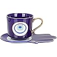 Amazon.com | Luxshiny Evil Eye Coffee Cups Set: Turkish Blue Eye ...