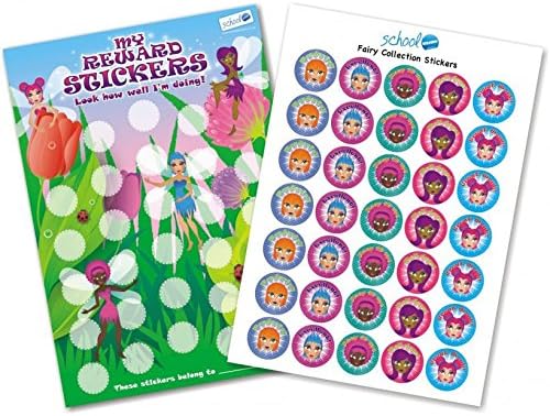 School Stickers A4 Fairy Reward Chart with Stickers - BigaMart