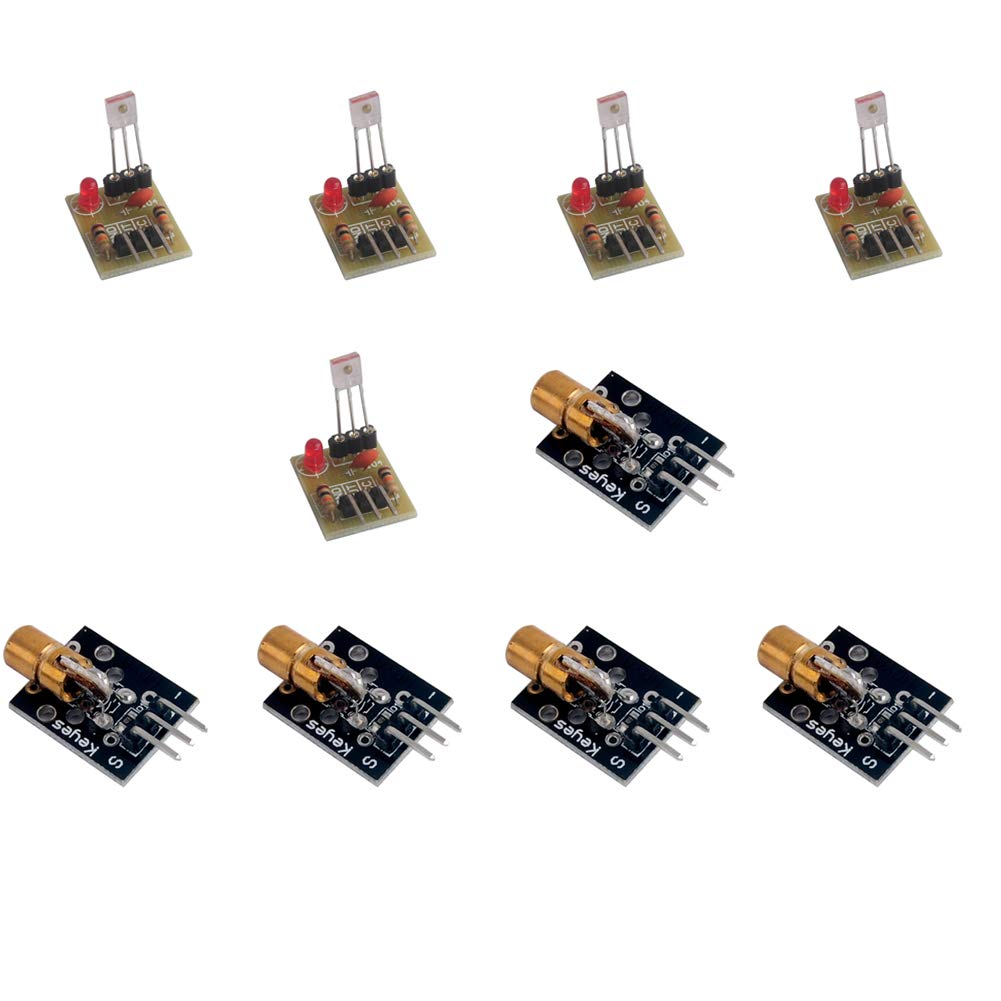 DIYmalls 5pcs Laser Receiver Sensor non-modulator Tube + 5pcs Dot Diode ...