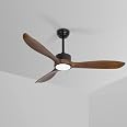 Amazon.com: VACILL 52 inch Wood Ceiling Fan with Light and Remote ...