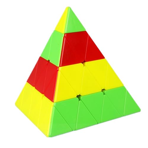 CuberSpeed QY Toys 4x4 Pyramid stickerless Magic Cube Master Pyraminx ...