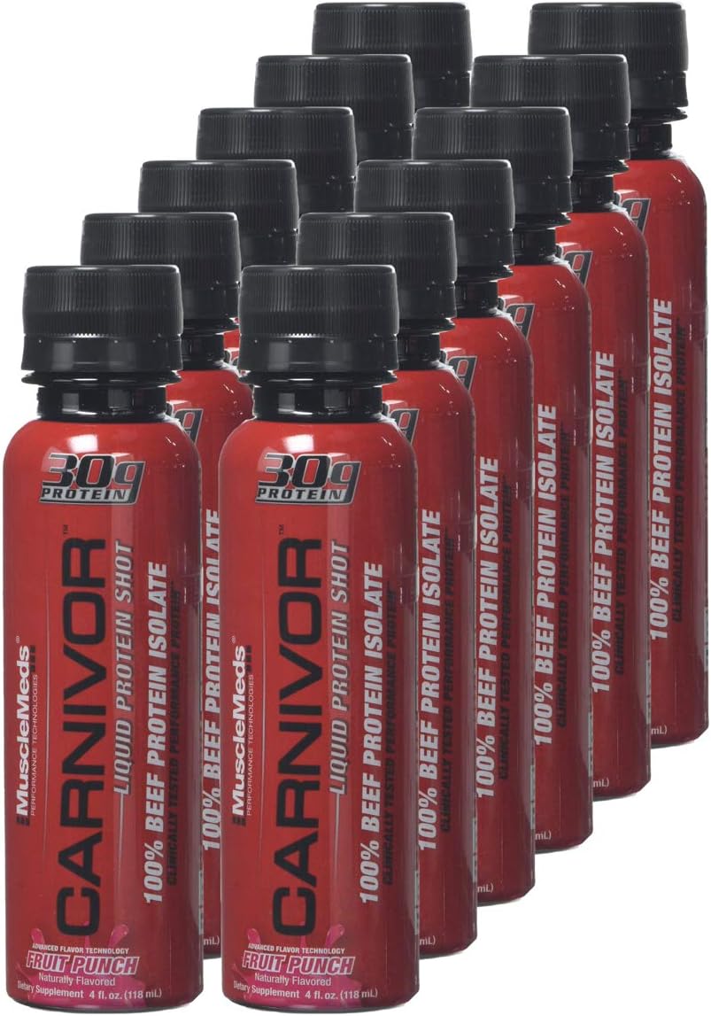 MUSCLEMEDS Carnivor 30g Liquid Protein Shot Fruit Punch, 4 oz – BigaMart