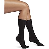No Nonsense Women's Wide Rib Texture Trouser Sock, Black, One Size, 4 ...