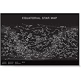 Amazon.com: Higly Detailed Equatorial Star Map Poster - Constellations ...
