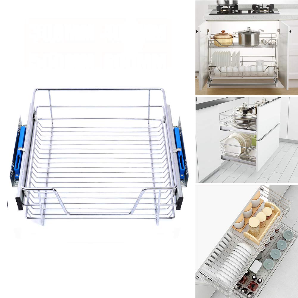 Buy INMOZATA 3 x Pull Out Kitchen Storage Larder Slide Out Wire Basket ...