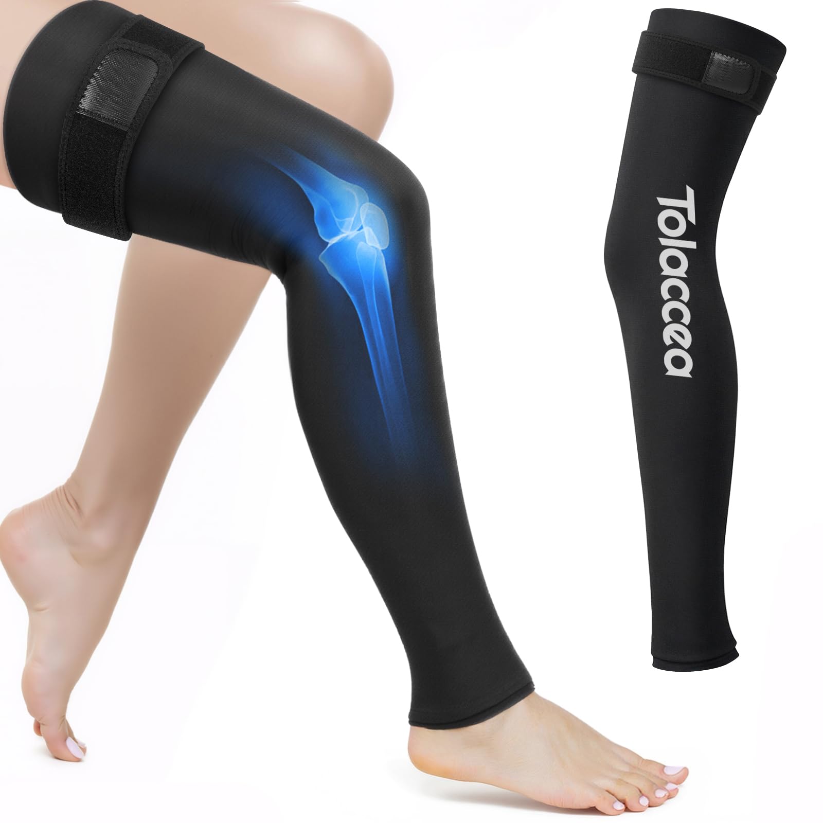 Full Leg Ice Pack Wrap with 360° Coverage and Expert Gel for Muscle ...