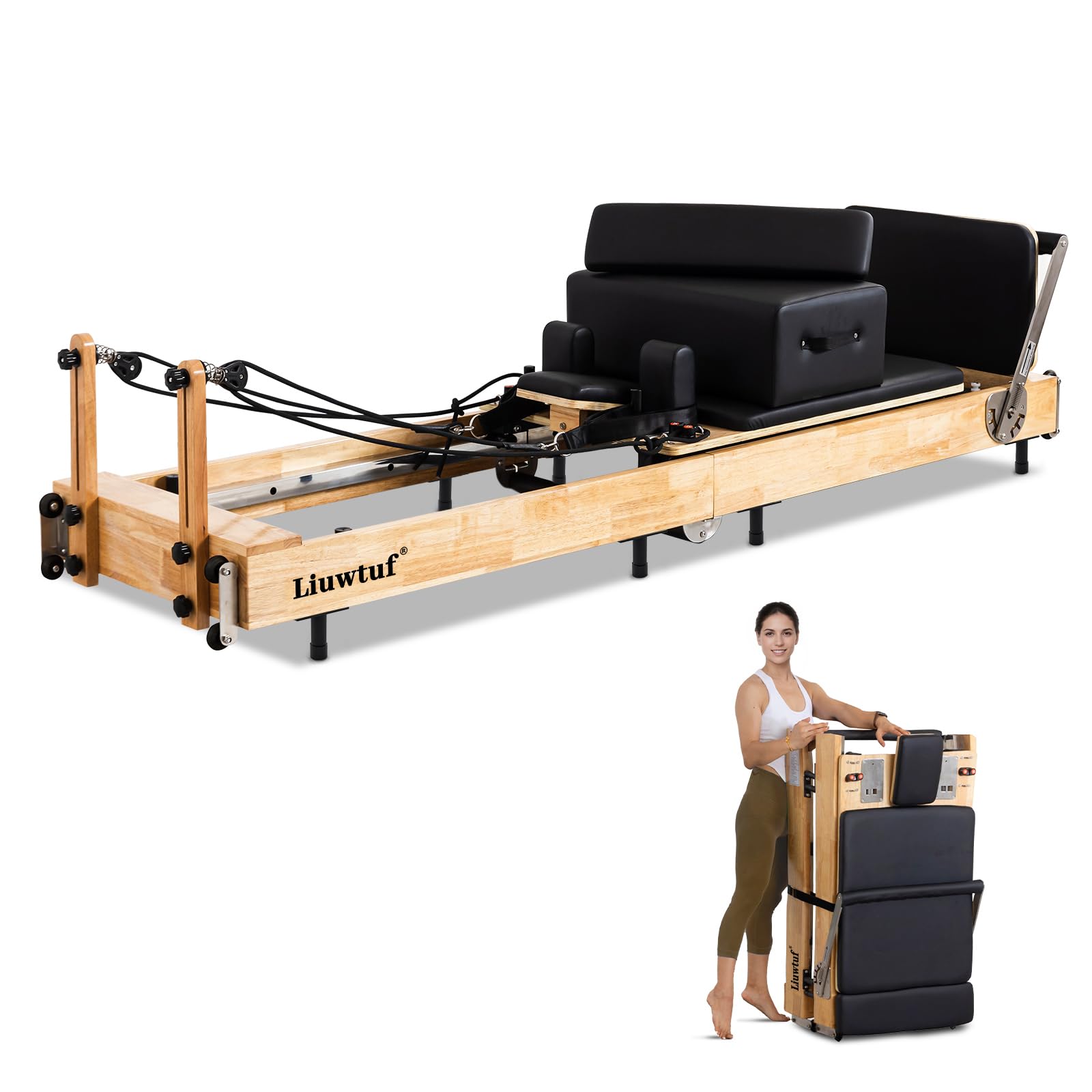Pilates Reformer Machine,Folding Pilates Reformer,Pilates Bed, Home ...