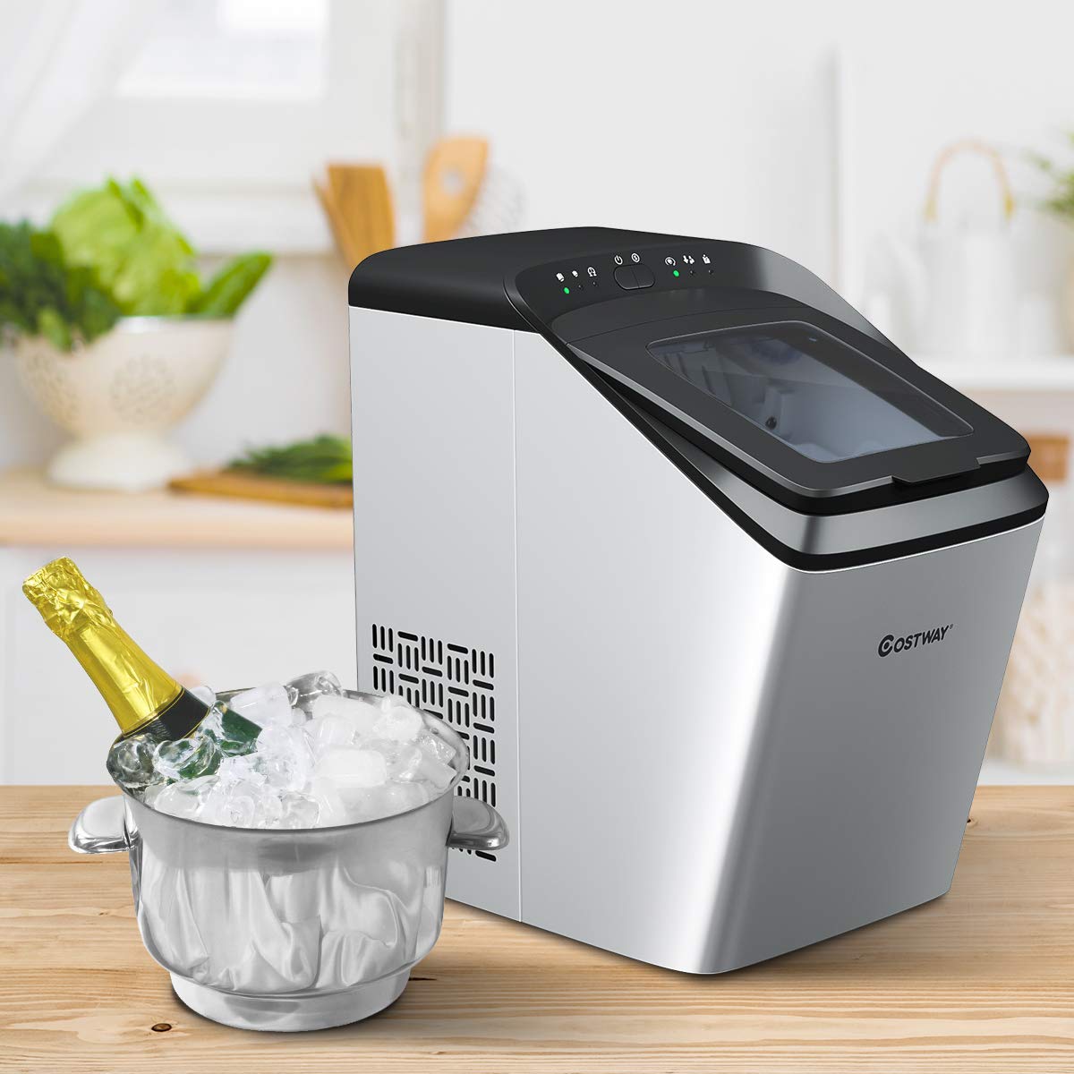Mua COSTWAY Countertop Ice Maker, 33LBS/24H Portable and Compact Ice ...