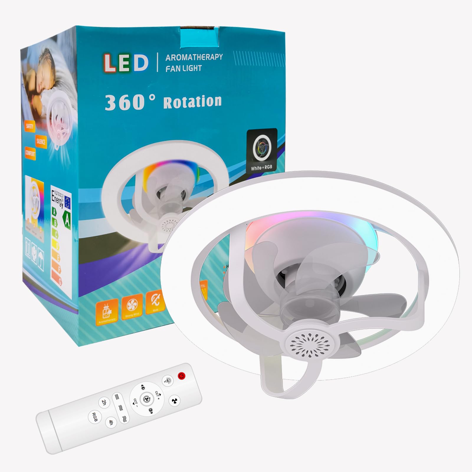 VANLUDA Socket Fan Light,11 Inches E26/E27 Ceiling Fan with Light ...