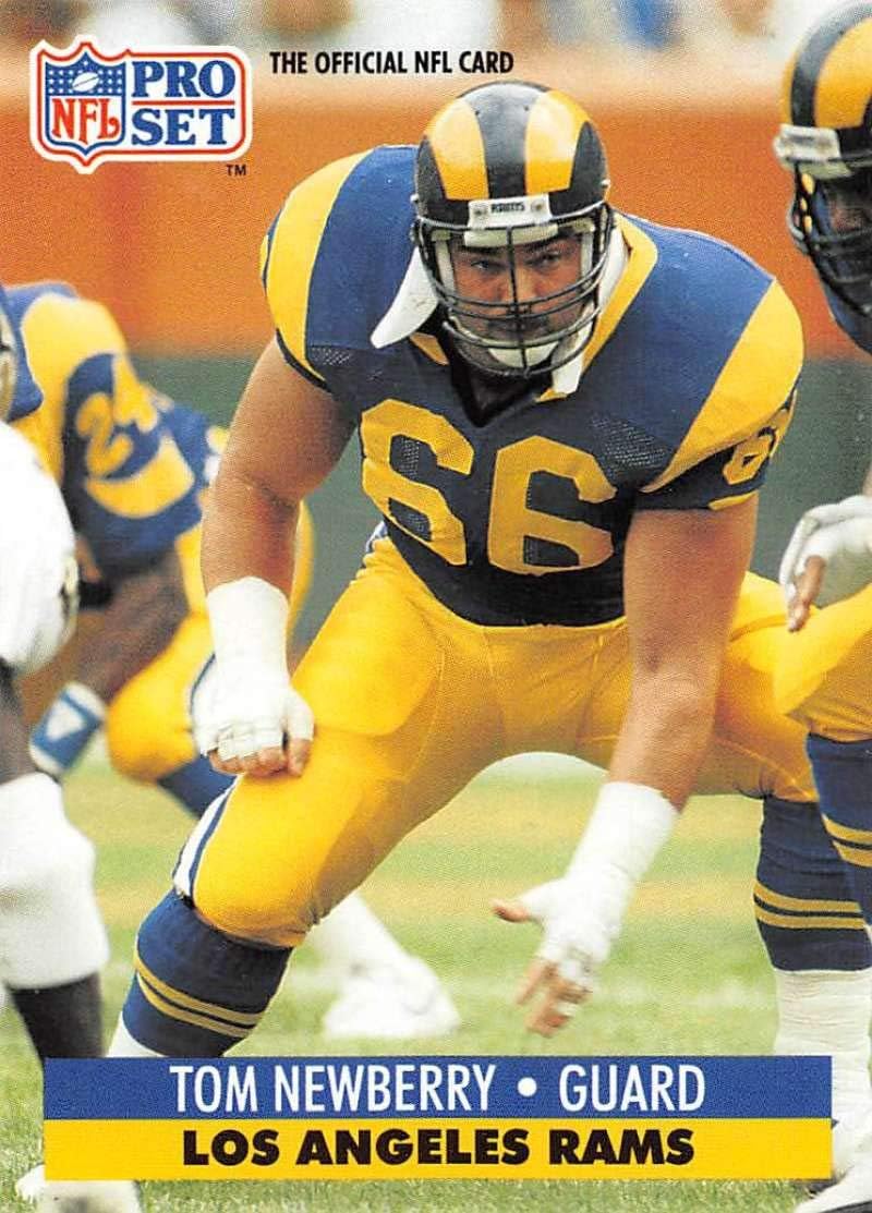 Amazon.com: 1991 Pro Set Football #204 Tom Newberry Los Angeles Rams ...