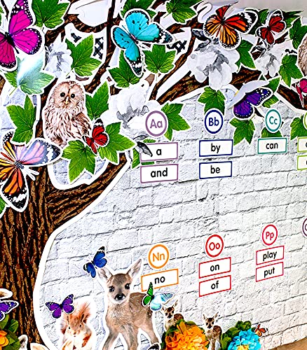 Schoolgirl Style Woodland Whimsy Bulletin Board Set—Large 6-Piece Tree ...