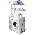 Amazon.com: BAOYOUNI 2-Layer Over Washing Machine Storage Rack Utility ...