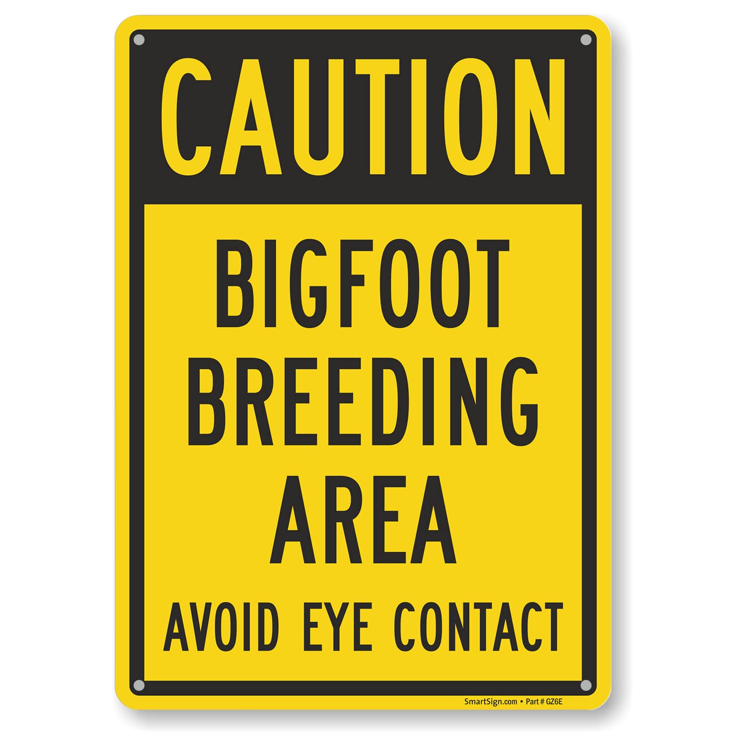 Mua SmartSign Funny Caution Bigfoot Breeding Area Sign - 14" x 10 ...