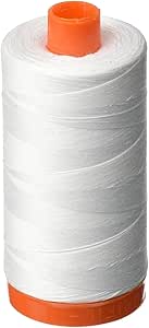 Amazon.com: Aurifil A1050-2024 Mako Cotton Thread Solid 50WT 1422Yds White
