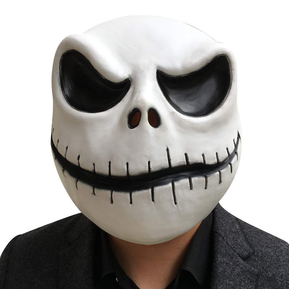 CAFELE Jack Skeleton Skellington Mask Skull Barrel Mask Skeleton Head ...