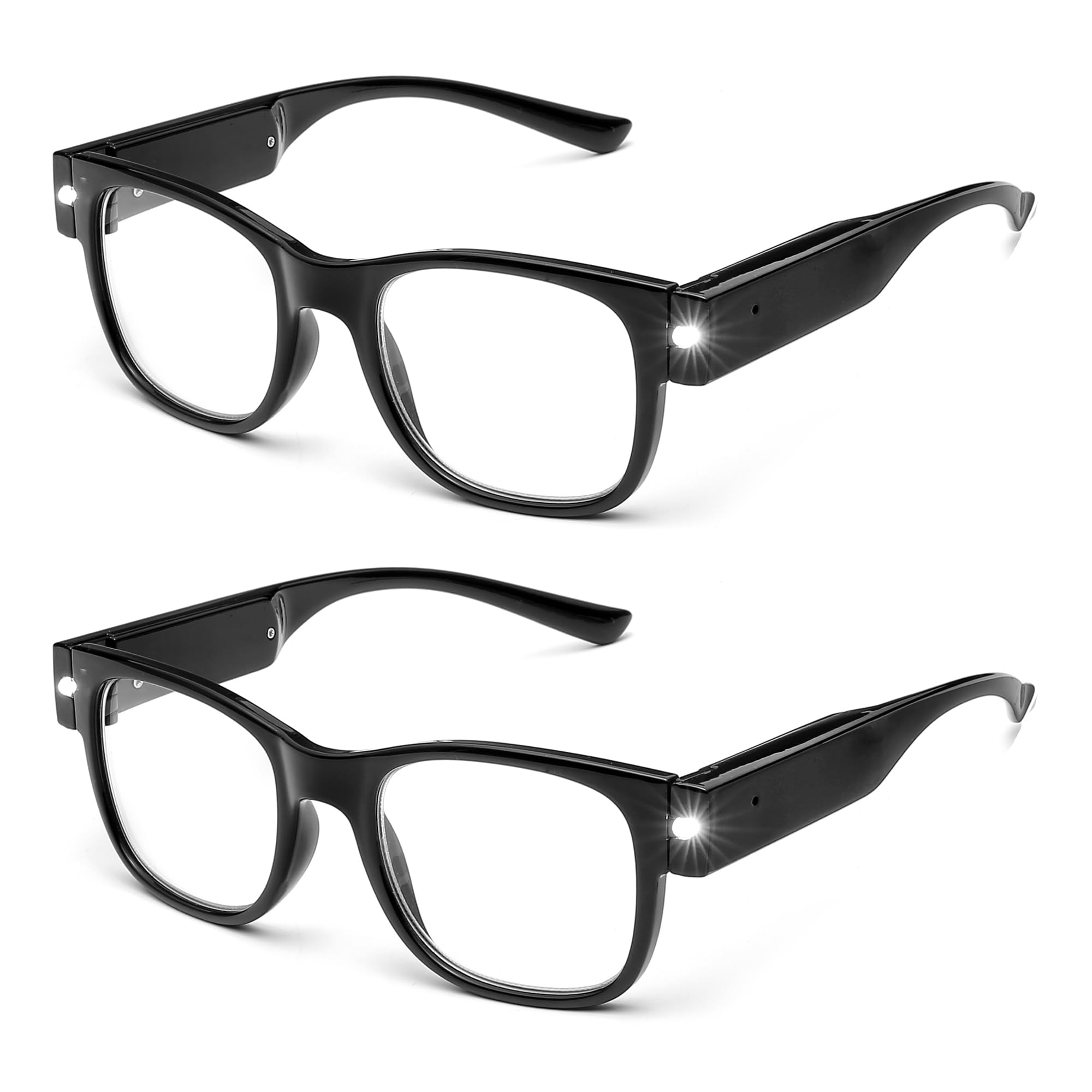 SKYWAY Reading Glasses Lighted Rechargeable Bright LED Readers with ...