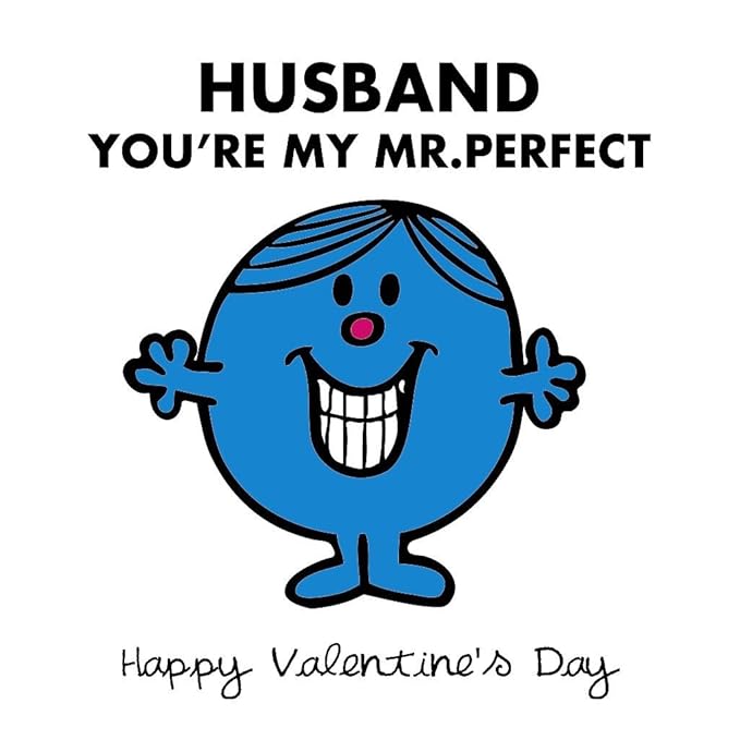 Mr Men Mr Perfect Husband - Valentine's Day Card - 3D Holographic ...