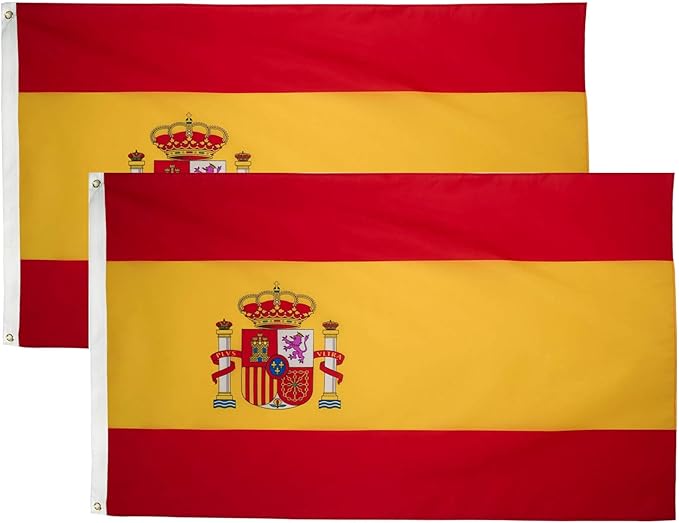 Amazon.com : DANF 2 Pack Spain Flag 3 x 5 FT Spainish National Flags ...