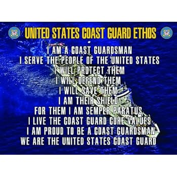 Amazon.com: Coast Guard Poster Coast Guard Creed USCG Gifts USCG 18X24 ...