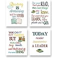 Amazon.com: Colorful Reading Inspirational Quote Art Print-Book ...