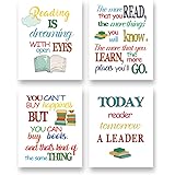 Amazon.com: Ewdsqs Open Book Wall Decal - Library School Classroom Wall ...