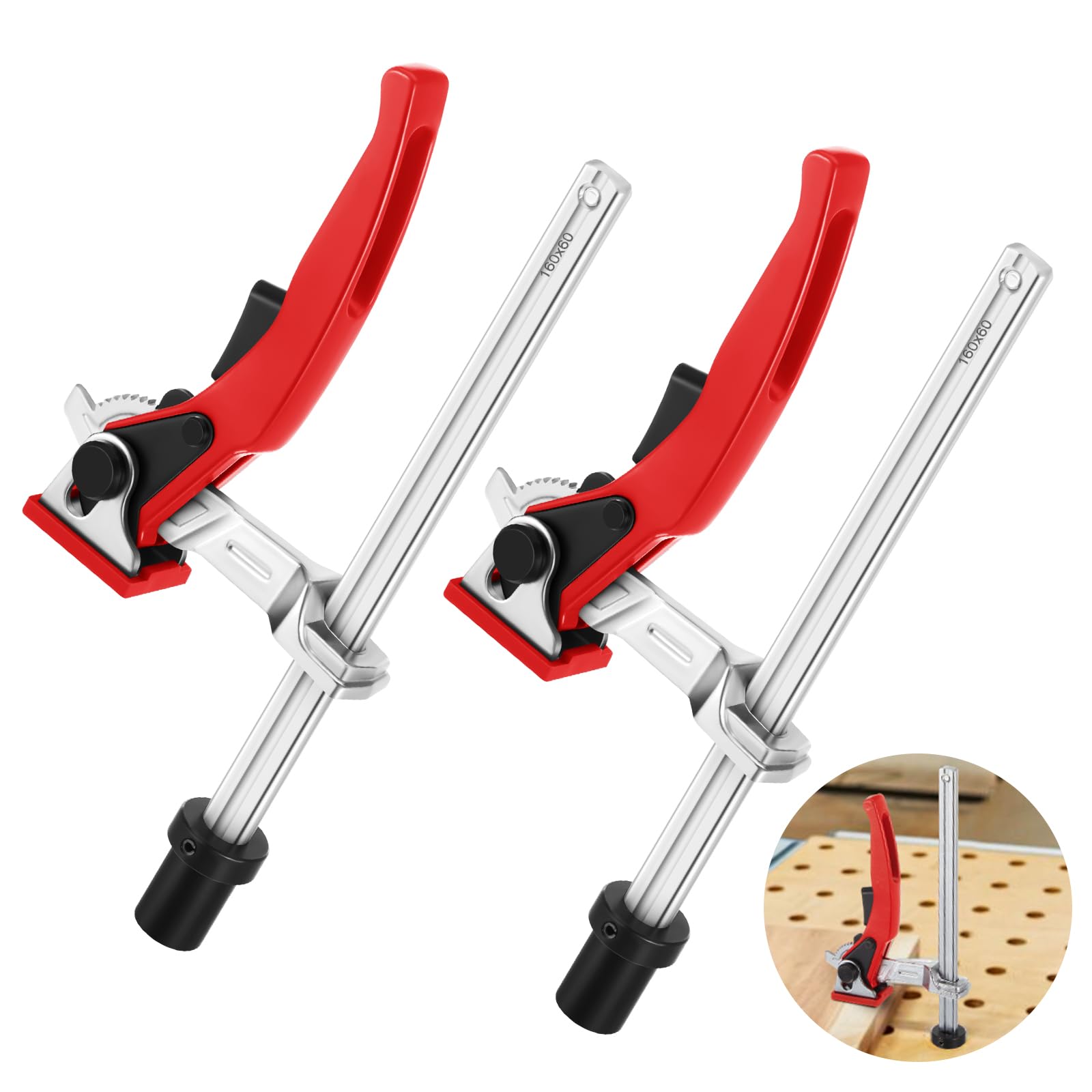 Lasnten 2 Pcs MFT Table Work Bench Grip Clamps Dog Clamp 3/4 Inch Dog ...