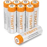 Amazon.com: AAA ni cad rechargable, 1.5V 300 Mah Solar Light Battery ...