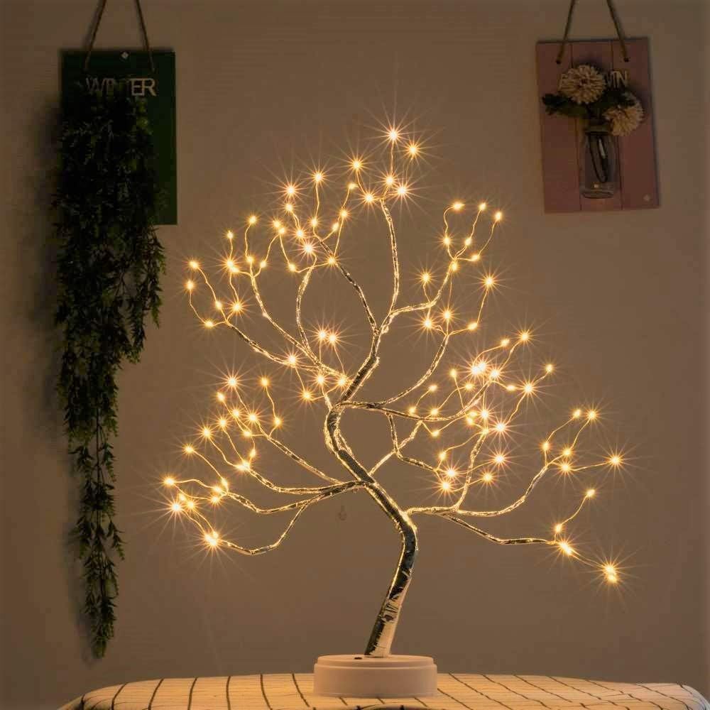 Tree Lamp Lighted Birch Tree 108 LED Twig Tree with Lights up 20 Inches ...