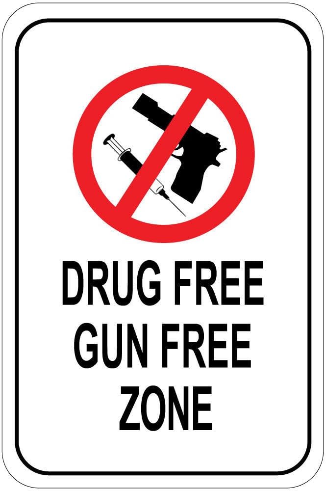 Amazon.com : Drug Free Gun Free Zone Vinyl Sticker Decal 8" : Office ...