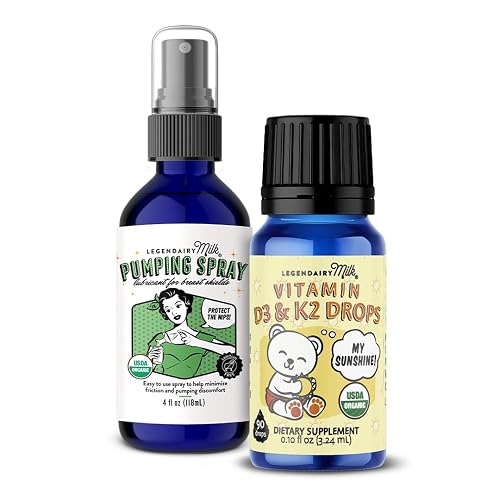 Legendairy Milk Pumping Spray 4 oz + Baby Vitamin D3 & K2 Liquid Drops ...