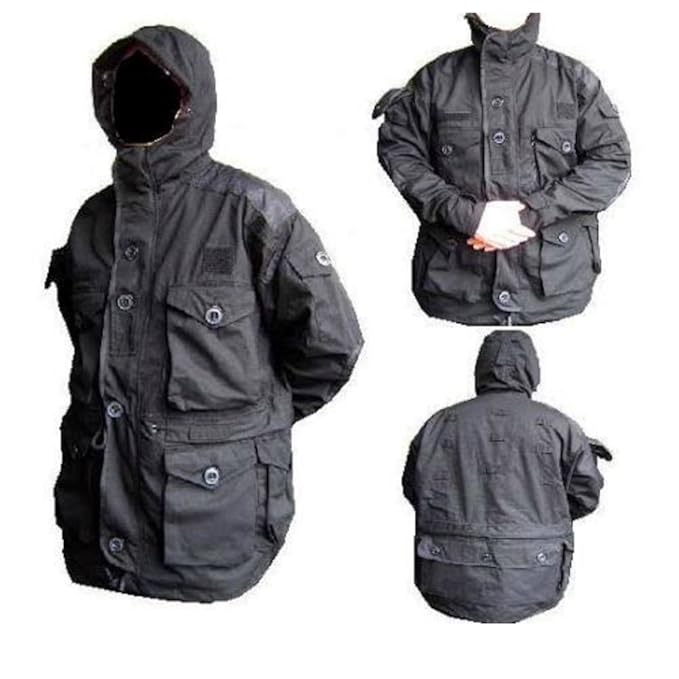 SAS Assault Jacket Black Ripstop: Amazon.co.uk: Clothing