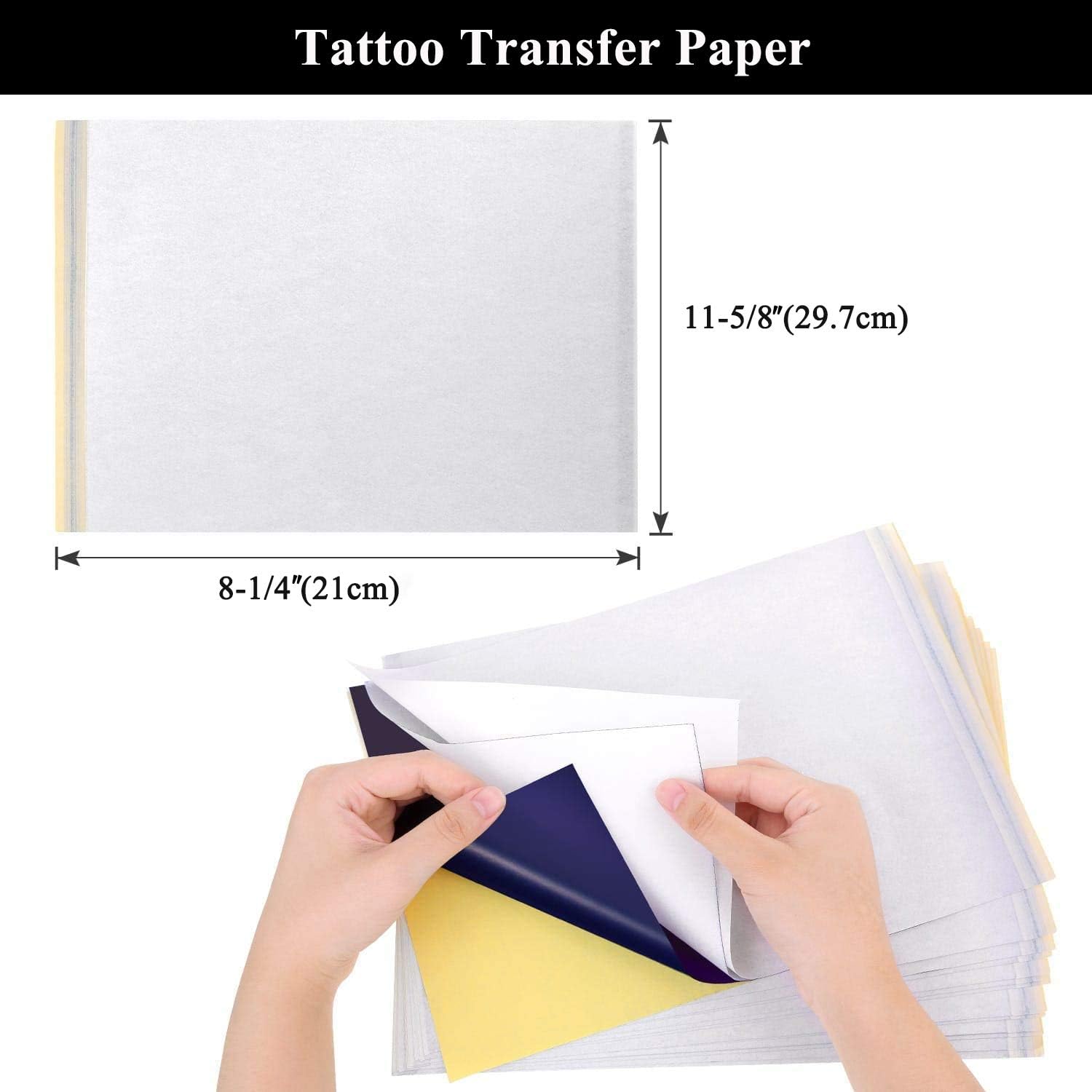 E-Senior Tattoo Tracing Paper, 50Sheet/A4 Tattoo Transfer Paper, Carbon ...