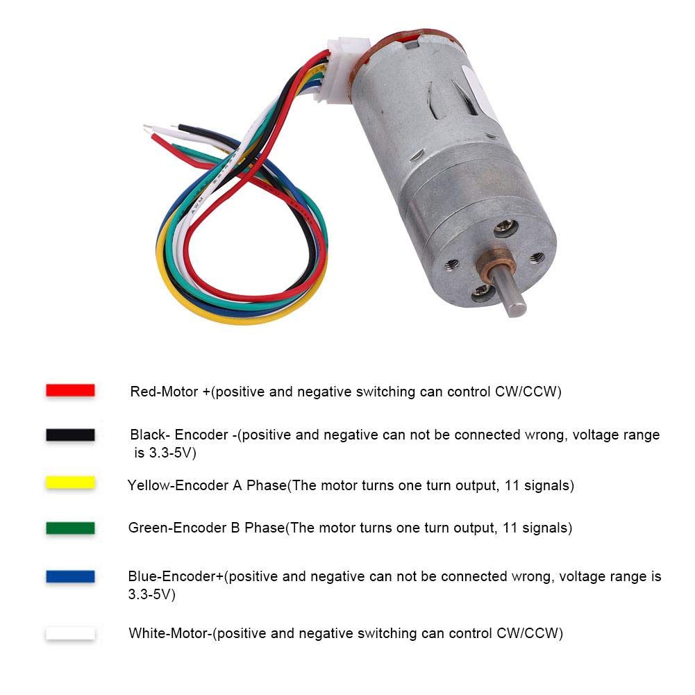 Mua DC 12V DIY Encoder Gear Motor with Mounting Bracket 65mm Magnetic ...
