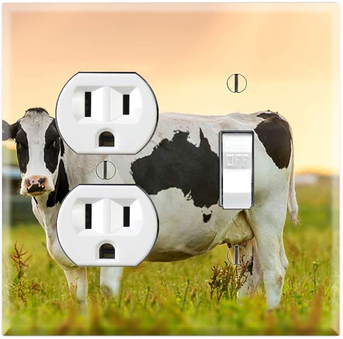 Graphics Wallplates - Cattle Cow Farm - Outlet Toggle Combo Wall Plate ...