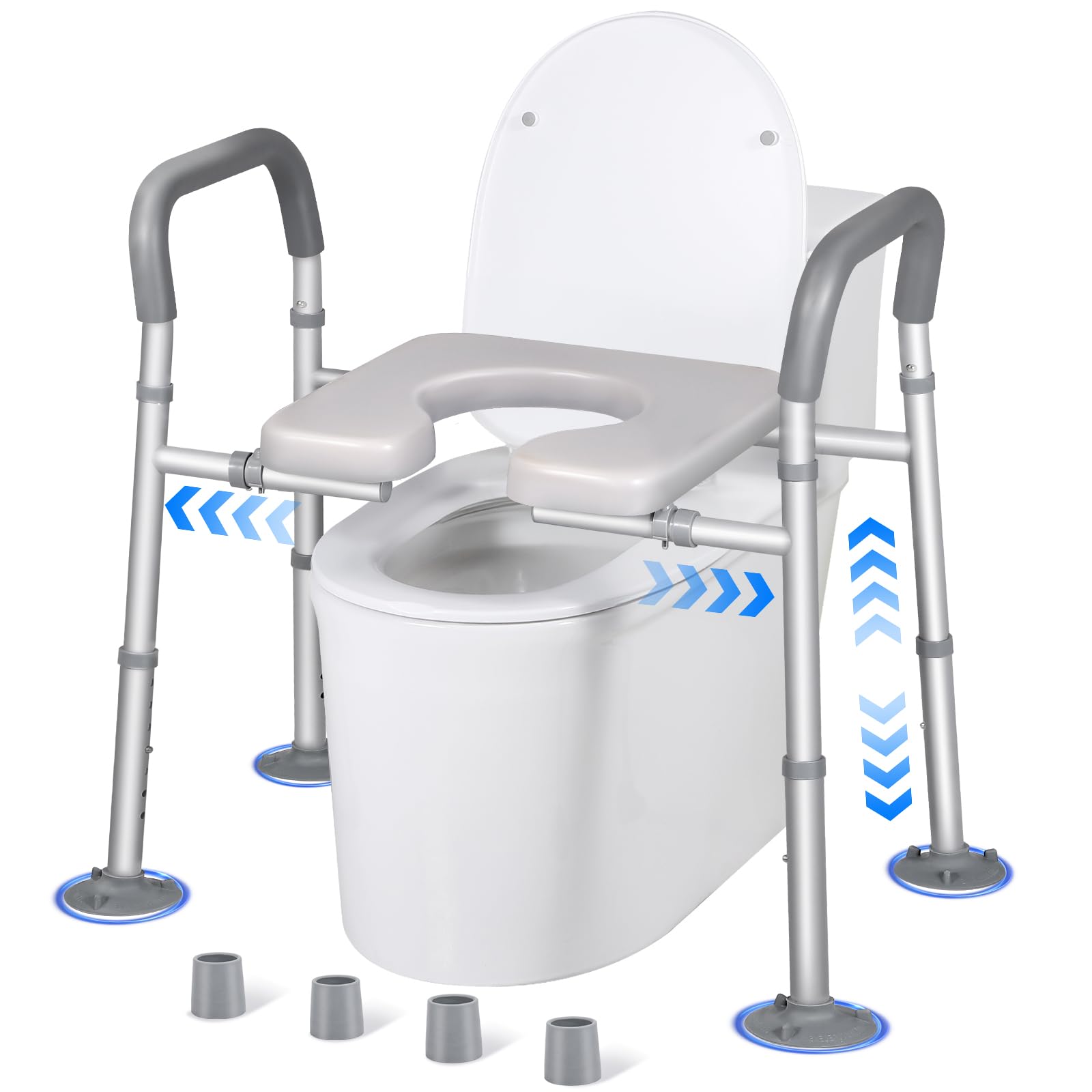 Takuyada FSA/HSA Eligible Width & Height Adjustable Raised Toilet Seat ...