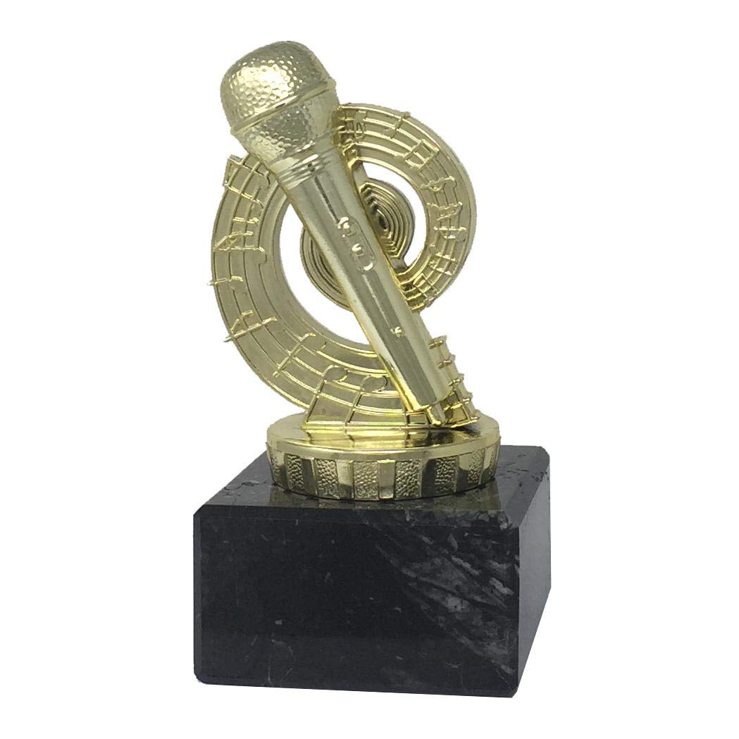Trofei, medaglie e premi Generico Trofeo Microfono Musica in ABS Oro ...
