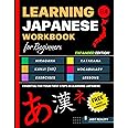 Learning Japanese Workbook for Beginners: Hiragana Katakana And Kanji ...