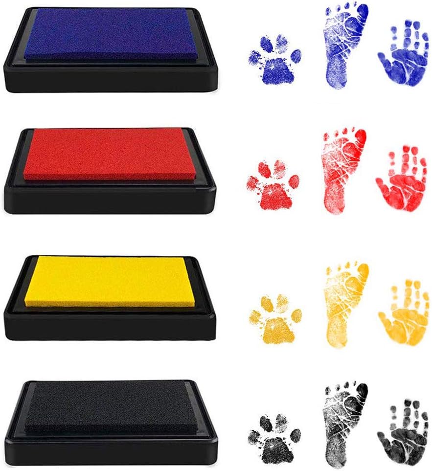 Wenxiaw Baby Handprint and Footprint Kit Pet Paw Print Kit Baby Safe ...