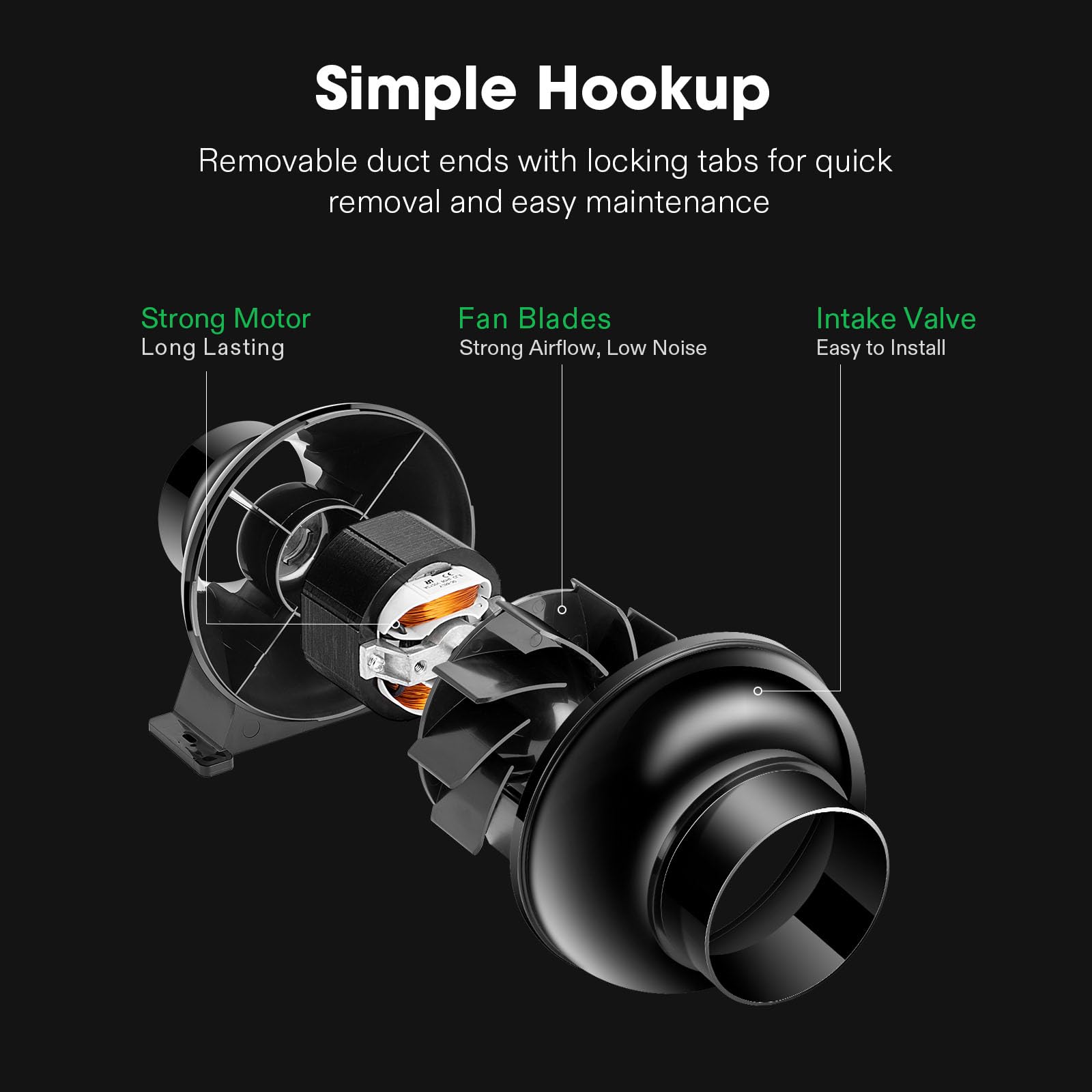 Mua VIVOSUN D4 4 Inch 195 CFM Inline Duct Ventilation Fan and Dryer ...